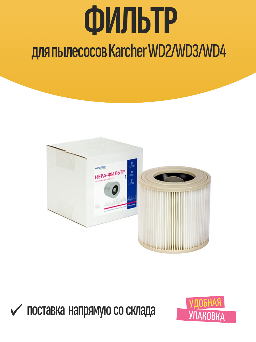 Фильтр для пылесосов Karcher WD2/WD3/WD4