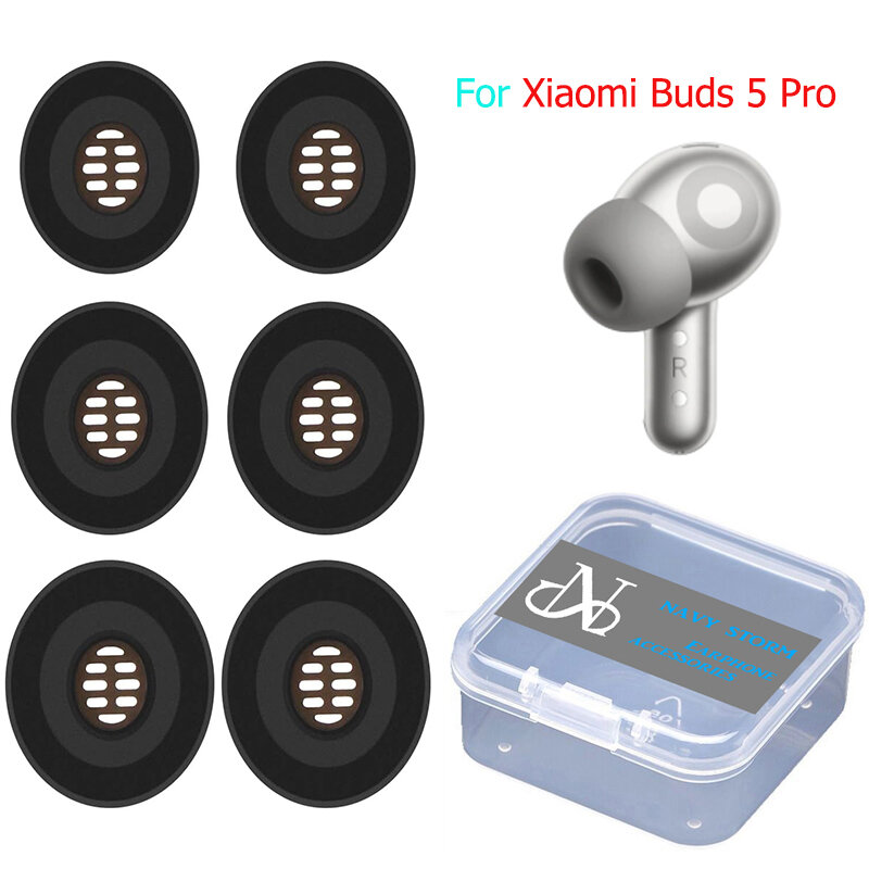 Амбушюры для наушников Xiaomi Buds 5 Pro Высококачественная пылезащитная сетка (3 пары)