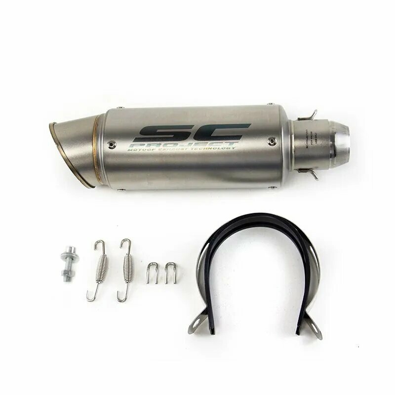 Универсальный выхлопной глушитель для мотоцикла SC PROJECT 300мм (Серебро)
