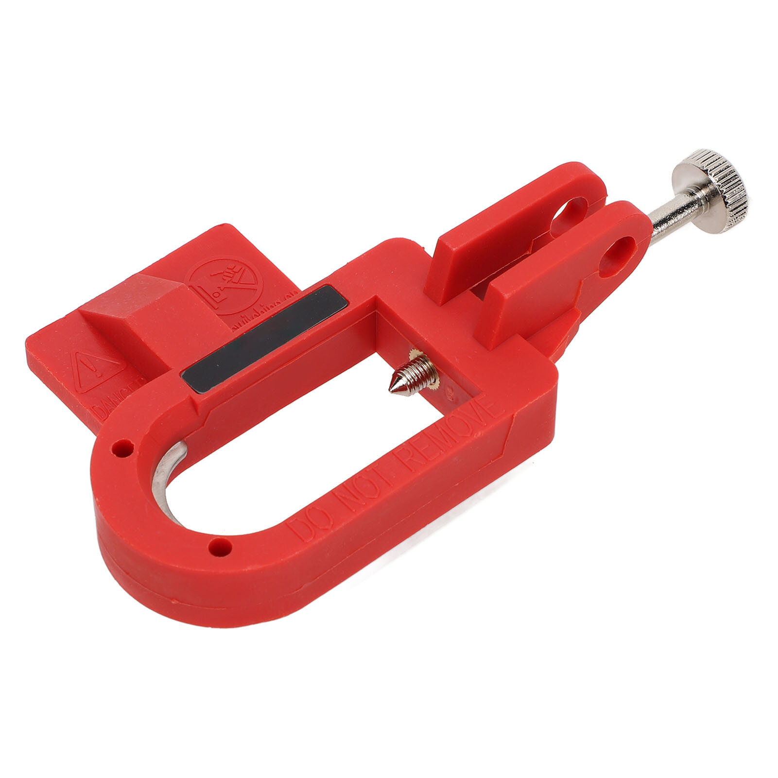 Блокировочное устройство автоматического выключателя из нейлона, полиамида и стали. Предотвращает неправильное включение. Большой блокировочный замок для электрооборудования.