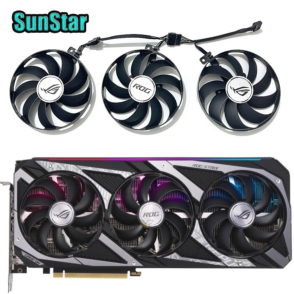 Вентилятор ASUS ROG Strix GeForce RTX для видеокарты, Цвет: FAN-ABC