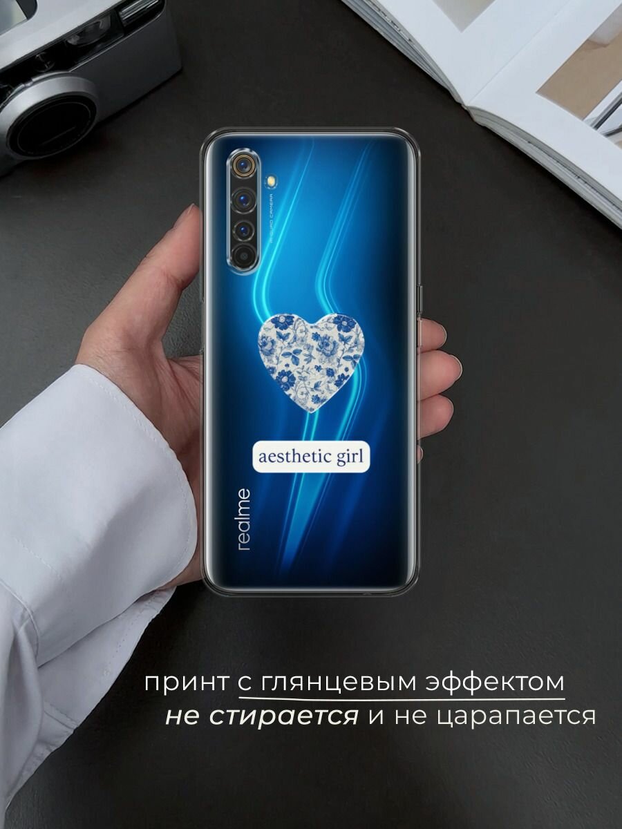 Чехол на Realme 6 Pro / Реалми 6 Про с принтом "Aesthetic girl" — фото 1