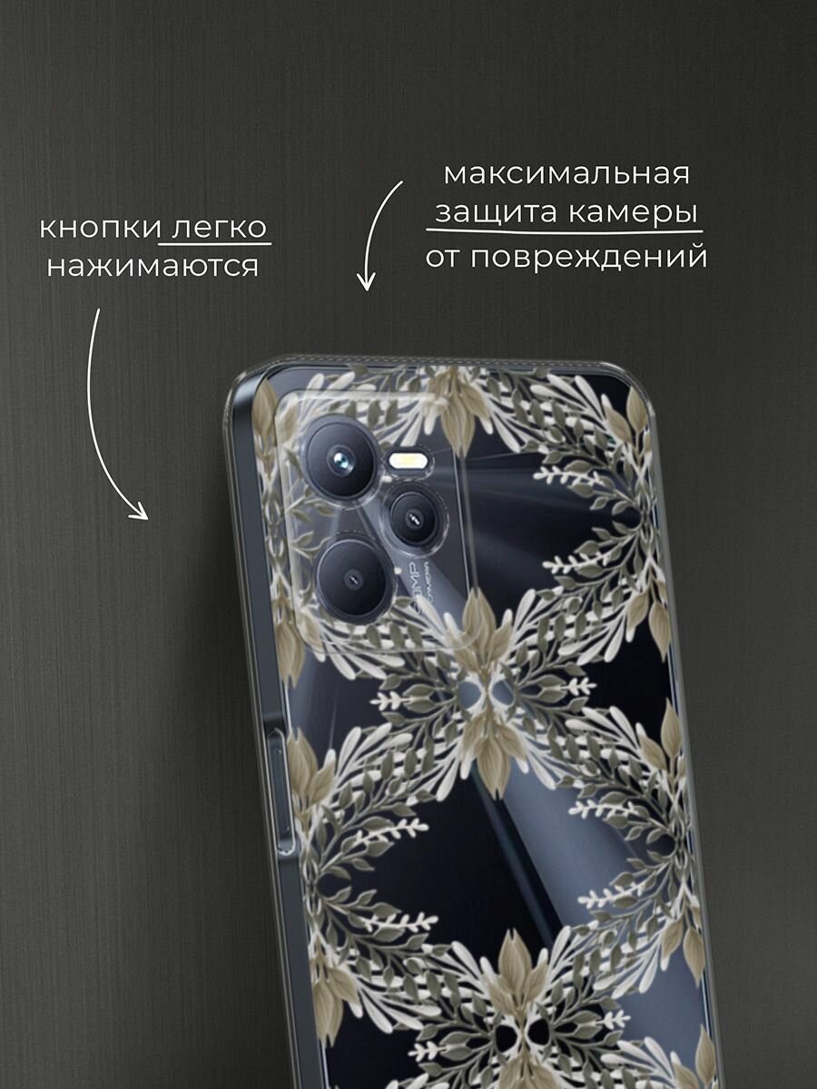 Чехол на Realme C35 / Реалми C35 с принтом "Калейдоскоп цветов" — фото 1