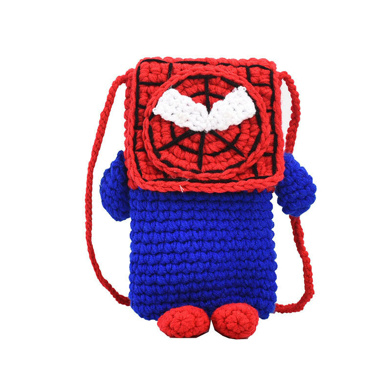 Детская сумка через плечо delightful korean style, вязаная ткань, с мультяшными узорами, вертикальная