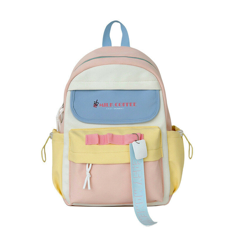 Girls school backpack with pouch casual travel polyester backpack for middle school
