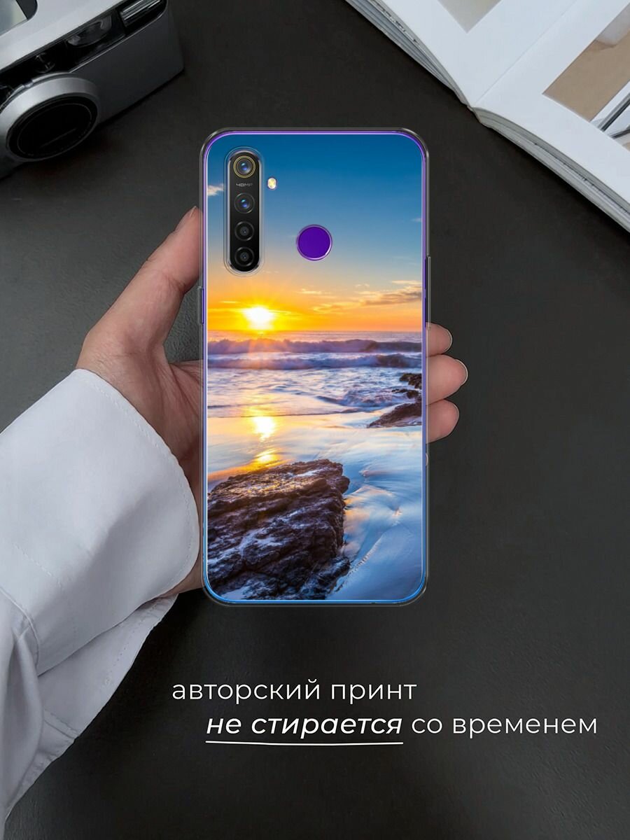 Силиконовый чехол на Realme 5 Pro / Реалми 5 Про с принтом "Восход 6" — фото 1