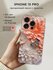 Чехол на Apple iPhone 15 Pro / Айфон 15 Про с принтом "Бумажные цветы"