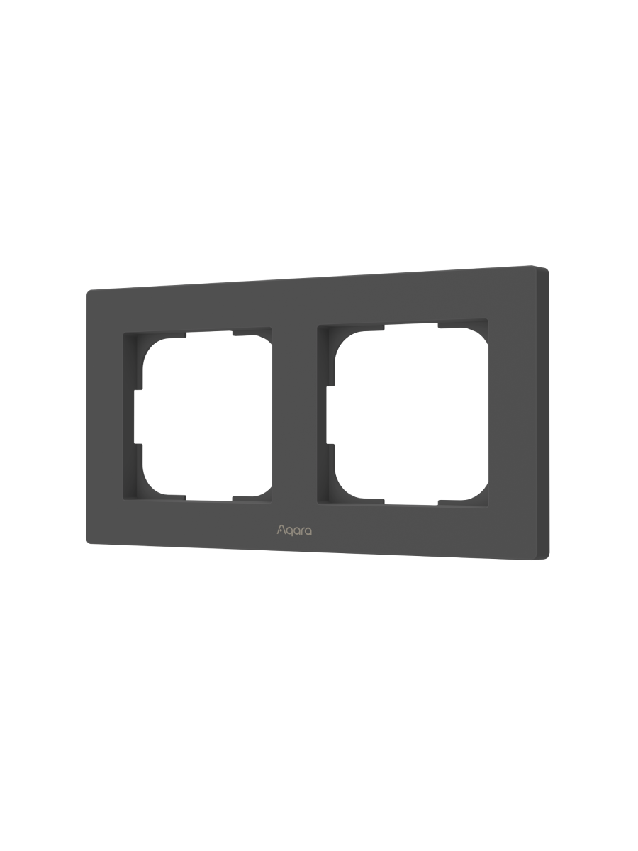 Рамка для выключателей и диммеров Aqara H2 FE-X01D, 2 поста, графитовый