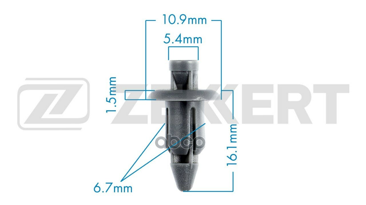 Клипса крепёжная Toyota (миним. кол-во заказа 10 шт) Zekkert арт. be-1271