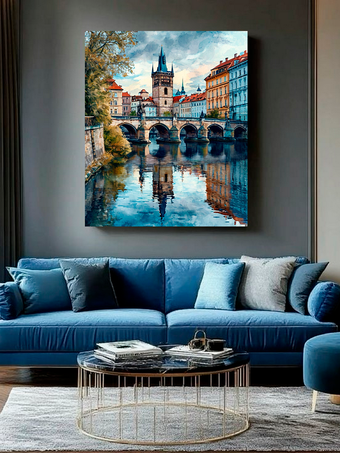 Картина по номерам Прага 40х50 см, хлопковый холст на подрамнике, акрил