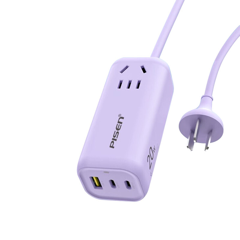 USB-сетевой адаптер PISEN 20W, nebula purple, компактный, мощность 20W