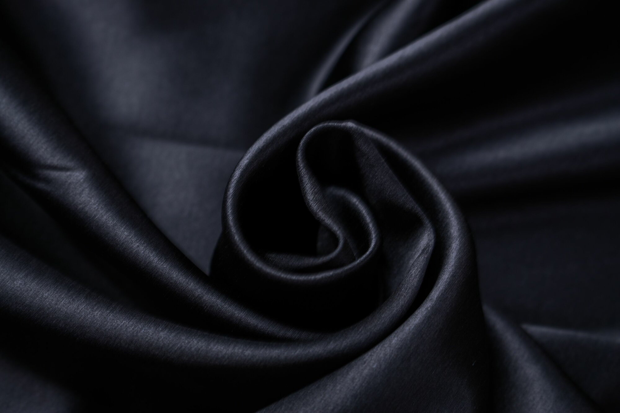 Ткань Шелк двусторонний черный сатин Alta Mod 1.4м