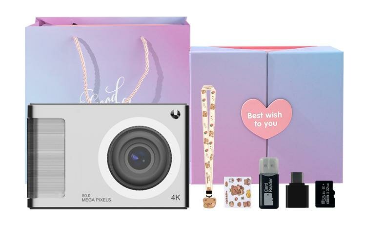 Цифровые камеры HEY CAT'S DIARY metallic silver, 32 г, комплект с подарочной коробкой на праздник