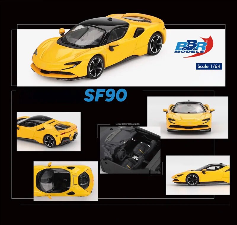 BBR SF90 Желтый 1:64 коллекционная модель