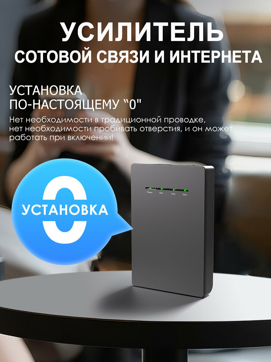 Усилитель сигнала сотовой связи и интернета, Репитер LTE , Усиливайте сигнал в любое время и в любом месте