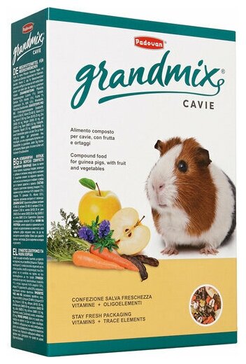 Padovan Корм для морских свинок Grandmix Cavie с витамином С 850г