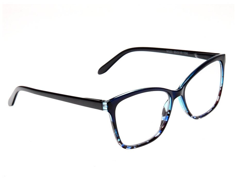 Готовые очки для зрения синие с диоптриями -4.00 футляр