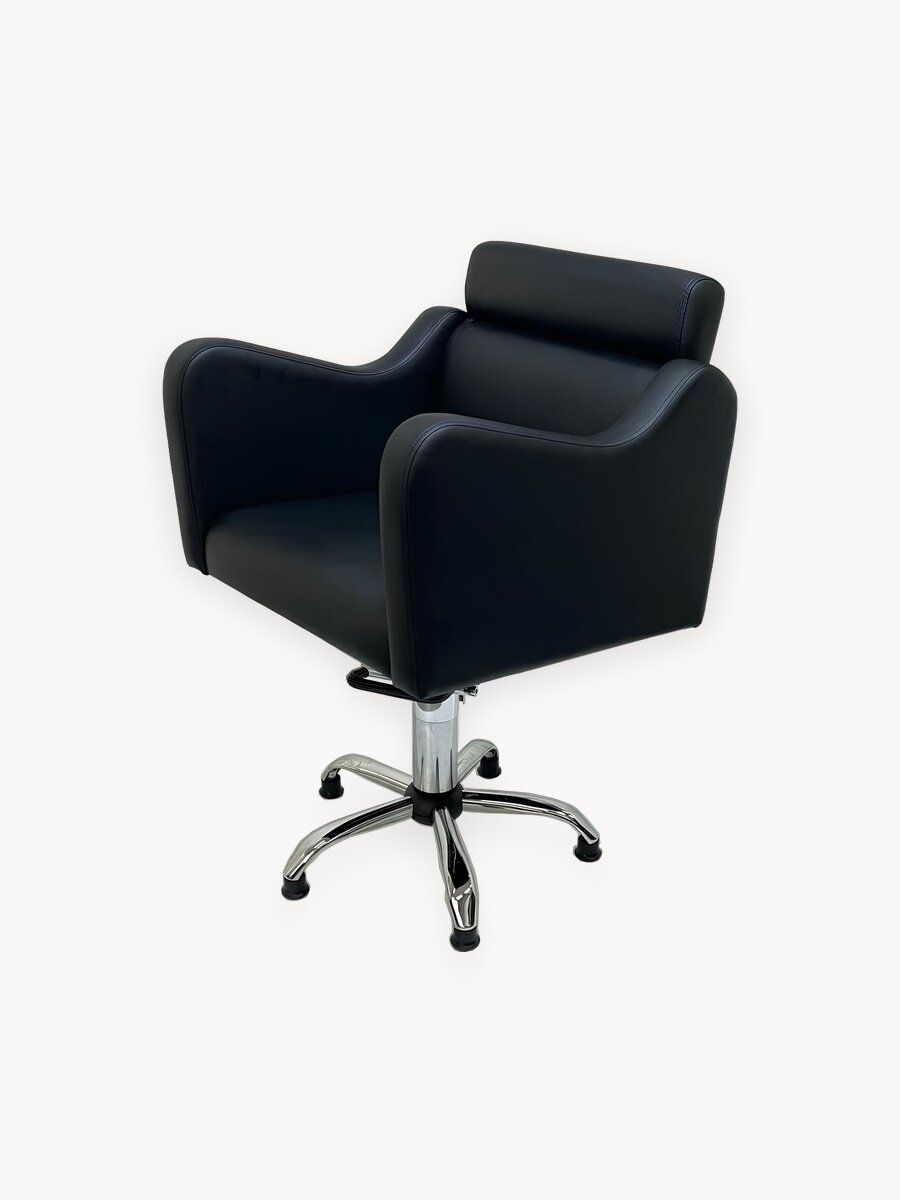 Парикмахерское кресло "Флора", черный цвет - основание пятилучье