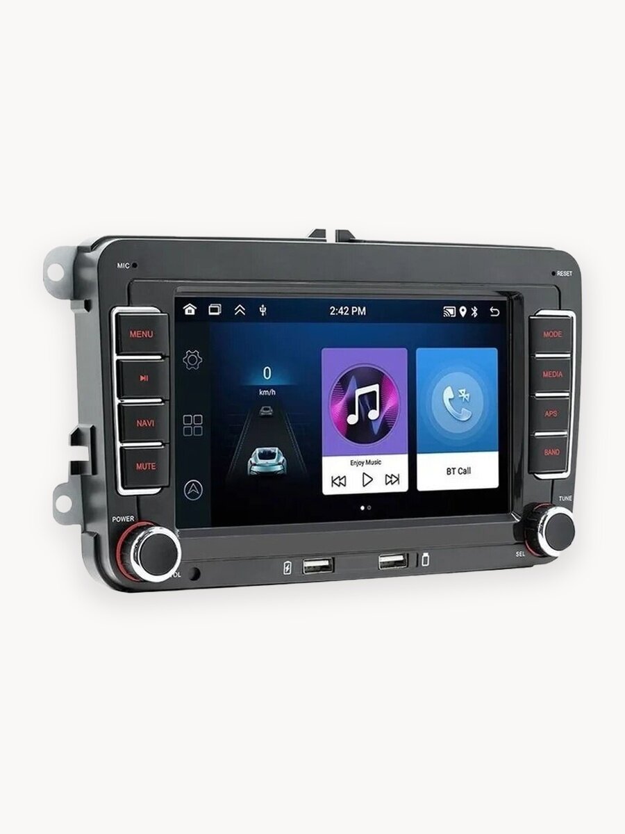 Магнитола Golf/Polo/PASSAT/skoda, 2DIN, для SEAT и Volkswagen, с сенсорным управлением, 2/32ГБ