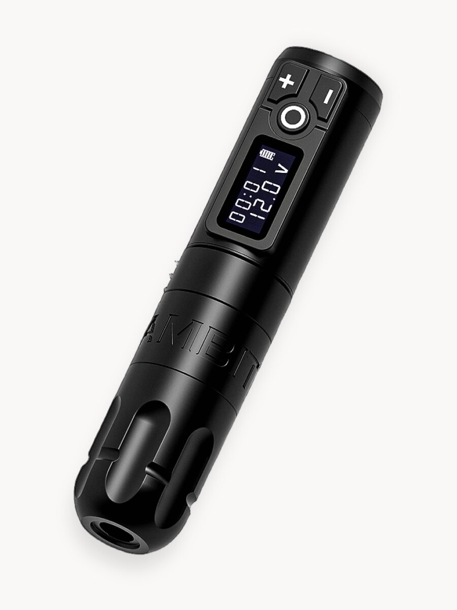 Беспроводная тату-машинка Ambition Soldier, черная, роторная, металл