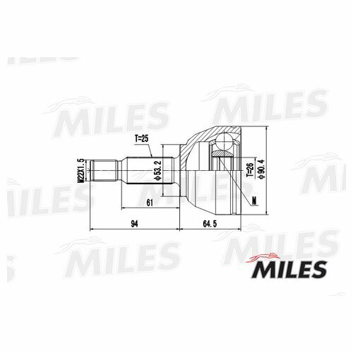 ШРУС MILES GA20122 для Ford Tourneo Connect, TRANSIT