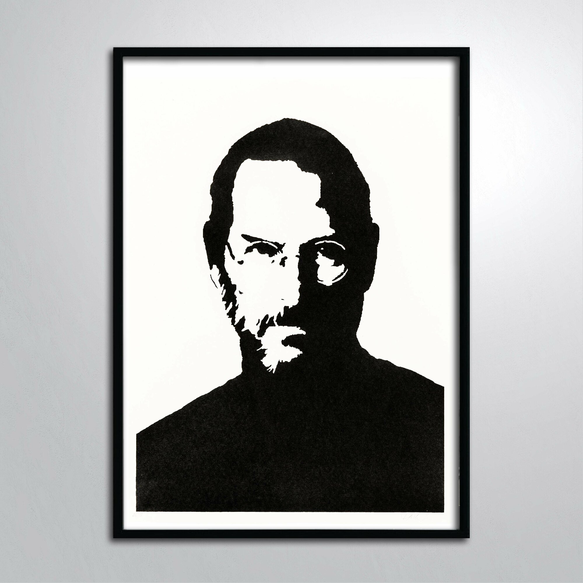 Постер без рамы/Постер для интерьера/Плакат интерьерный Стив Джобс Steve Jobs Трафарет (А2/420х594)