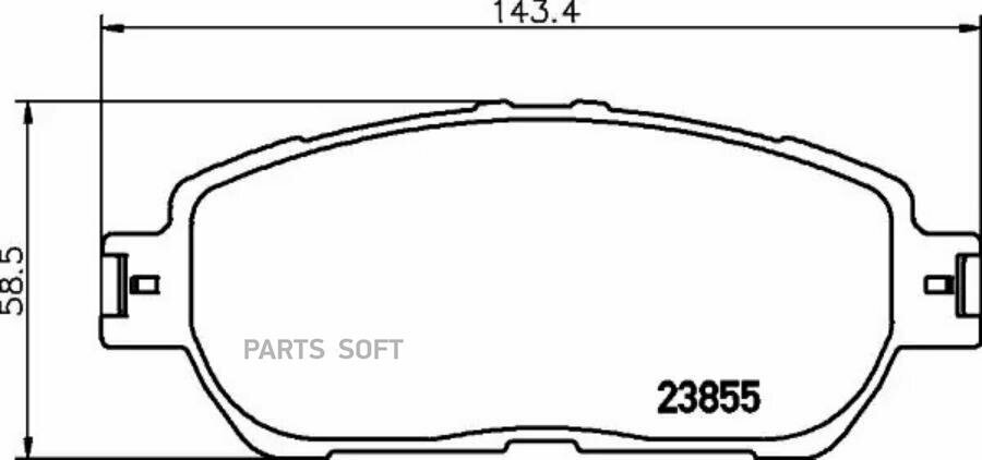 NISSHINBO NP1024 колодки тормозные дисковые TOYOTA CAMRY седан (_V3_), 08/01 - 11/06