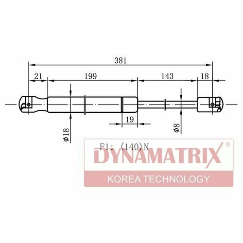Амортизатор багажника Dynamatrix-Korea DGS006941 для Hyundai Tucson
