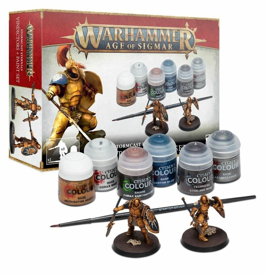 Набор красок для Warhammer 40000. Stormcast Eternals Vindictors + Paints Set