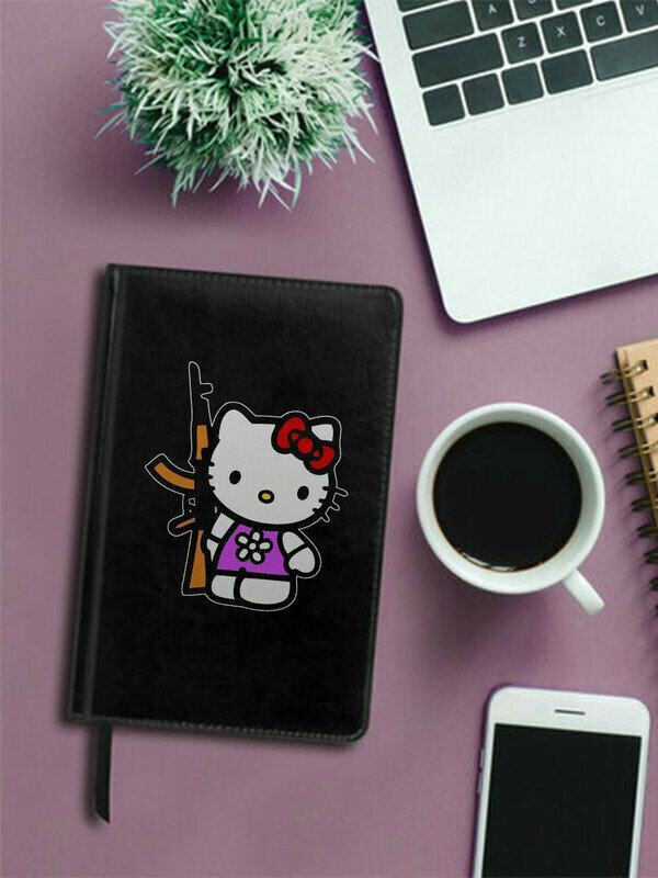 Ежедневник с принтом Хеллоу Китти недатированный,160 л