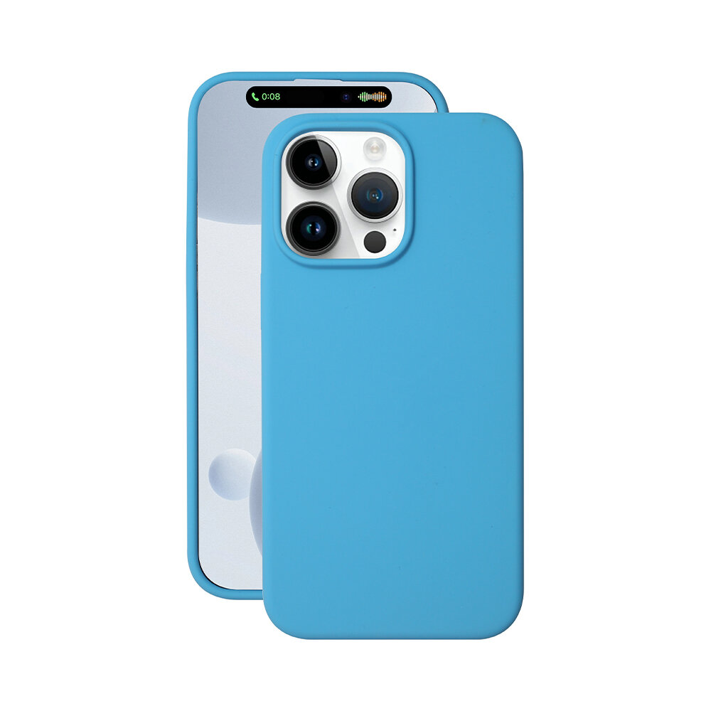 Чехол Liquid Silicone Case Pro магнитный для Apple iPhone 15 Pro Max, голубой, Deppa, Deppa 88446