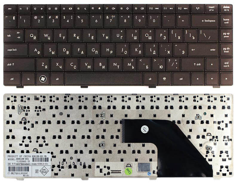 Клавиатура для HP Compaq 603770046501 русская, черная