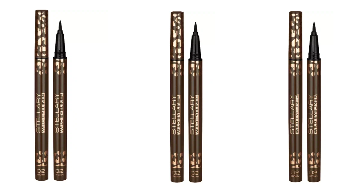 Фетровая подводка для глаз Stellary Wild Eyeliner, тон 02 Коричневый, 0,80 мл 3 шт