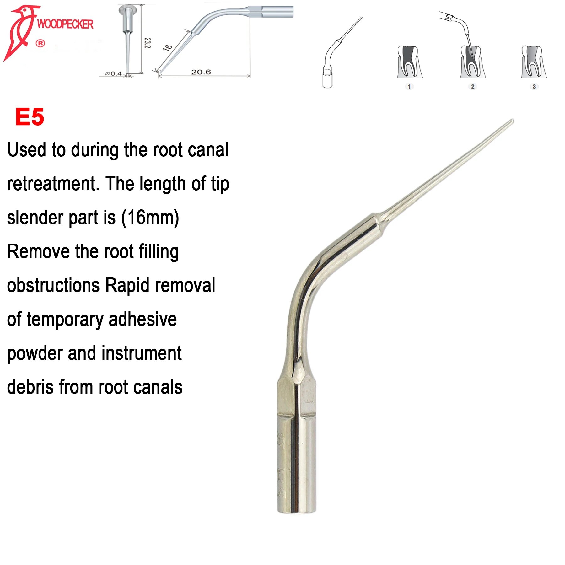 Наконечники Woodpecker DTE для ультразвукового скалера E5