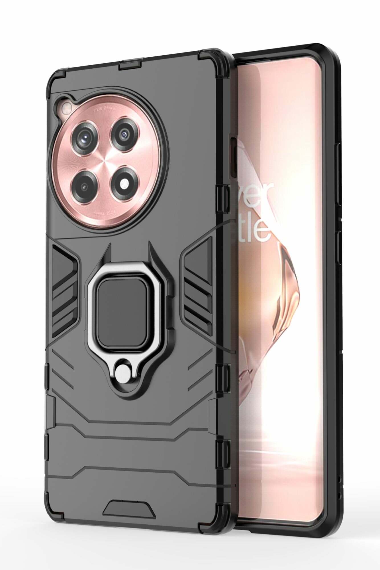 Чехол для OnePlus 12R и Ace 3 / ВанПлюс 12Р и Айс 3 противоударный (Черный)