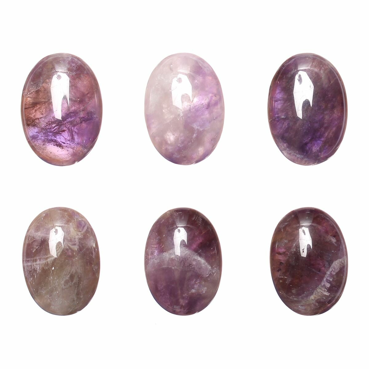 Кабошон каменный, 25х18мм, аметист, 1 шт.