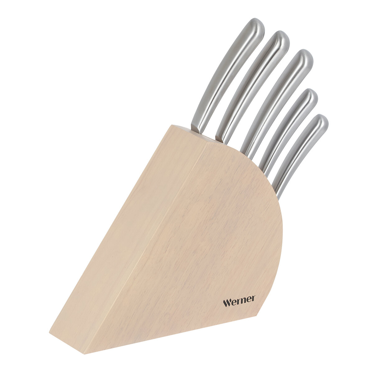 Набор ножей Werner Organic на подставке 51950 5 предметов серебристый