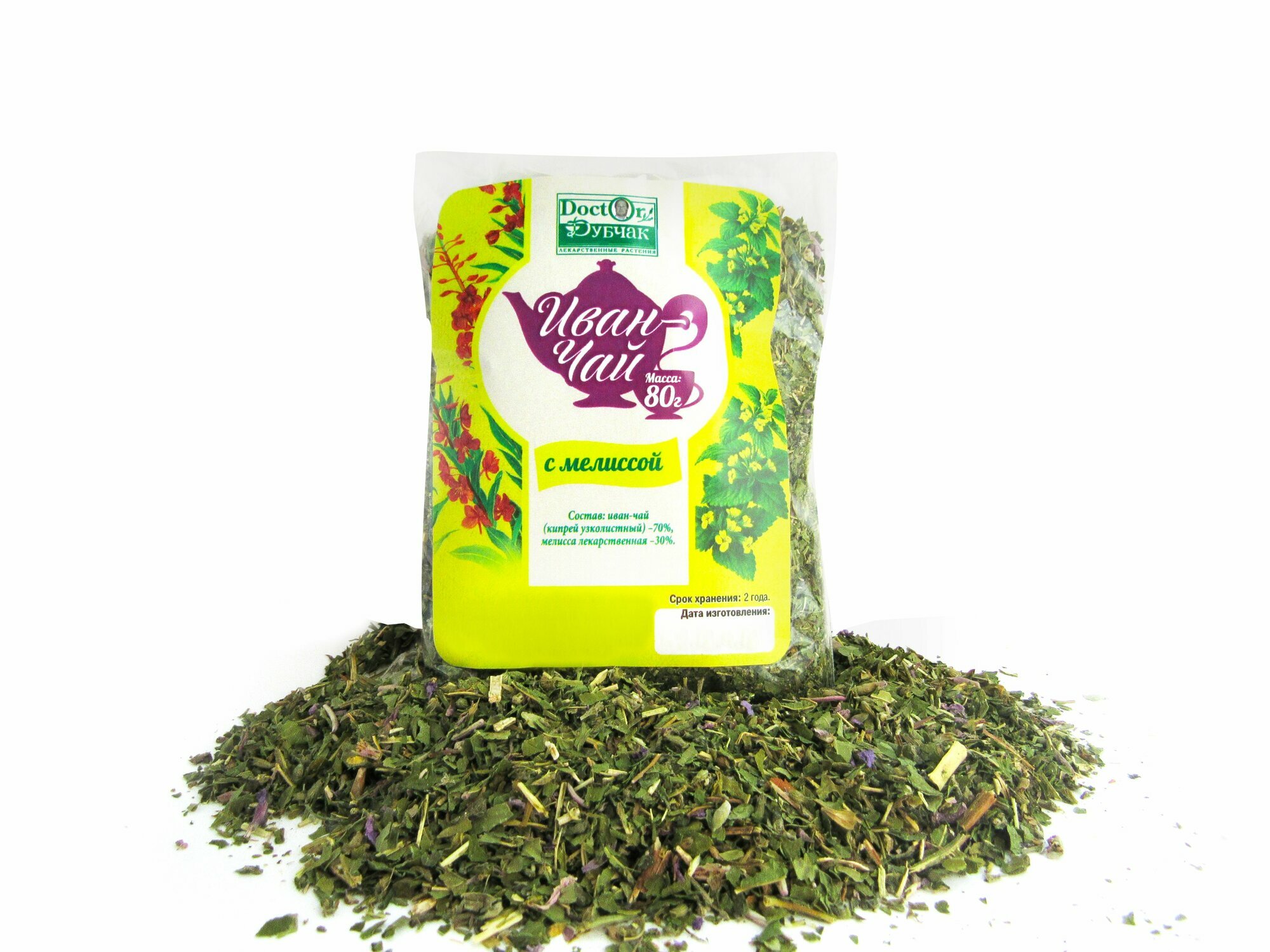 Фиточай Иван-чай с мелиссой 80 гр от Доктора Дубчака