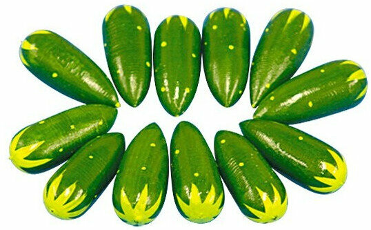 Дидактический счетный материал "Огурцы" для развития навыка счета, учимся считать, 12 деревянных расписных фигурок