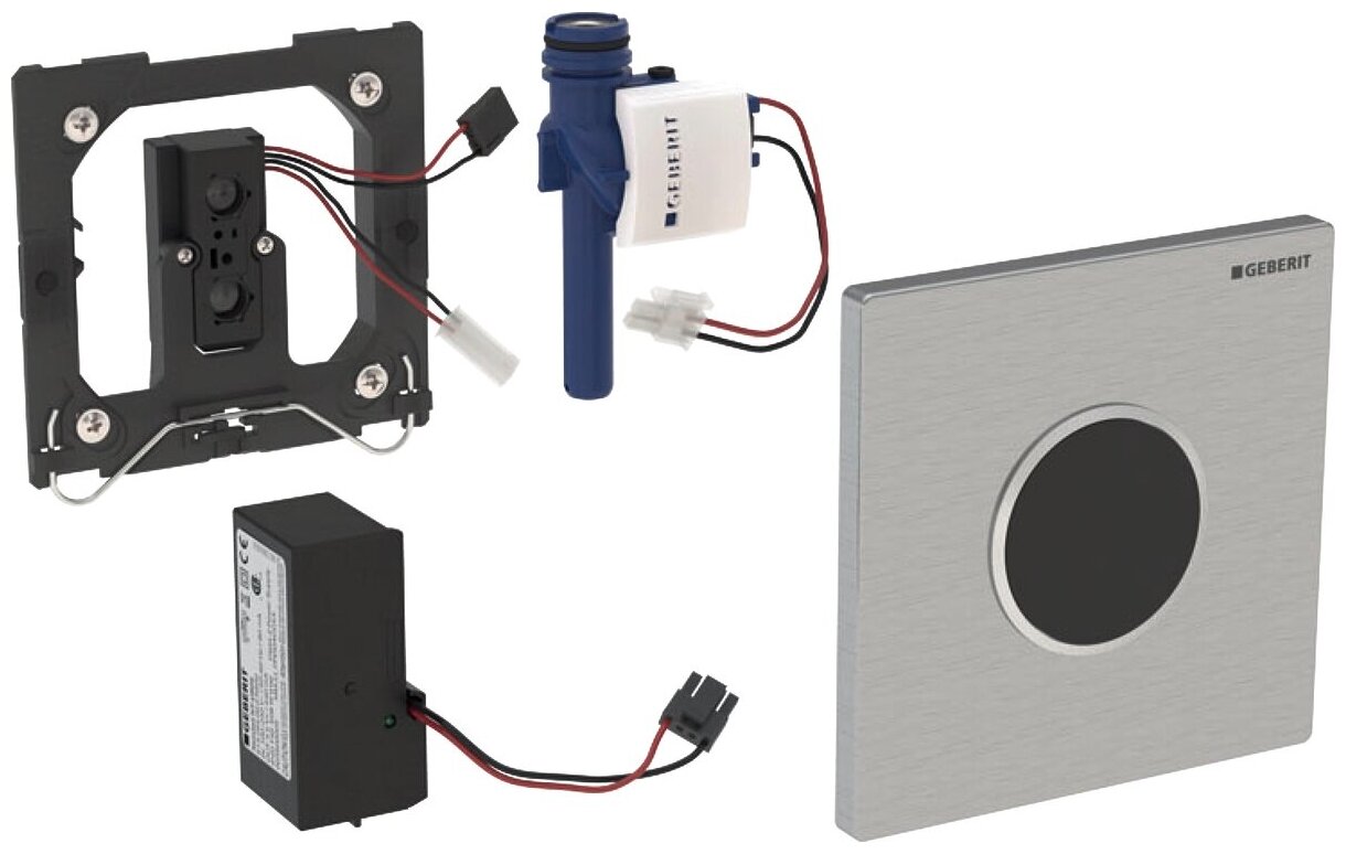 Кнопка смыва GEBERIT 116.025. SN.1 Sigma 10HyTronic нержавеющая сталь/матовая