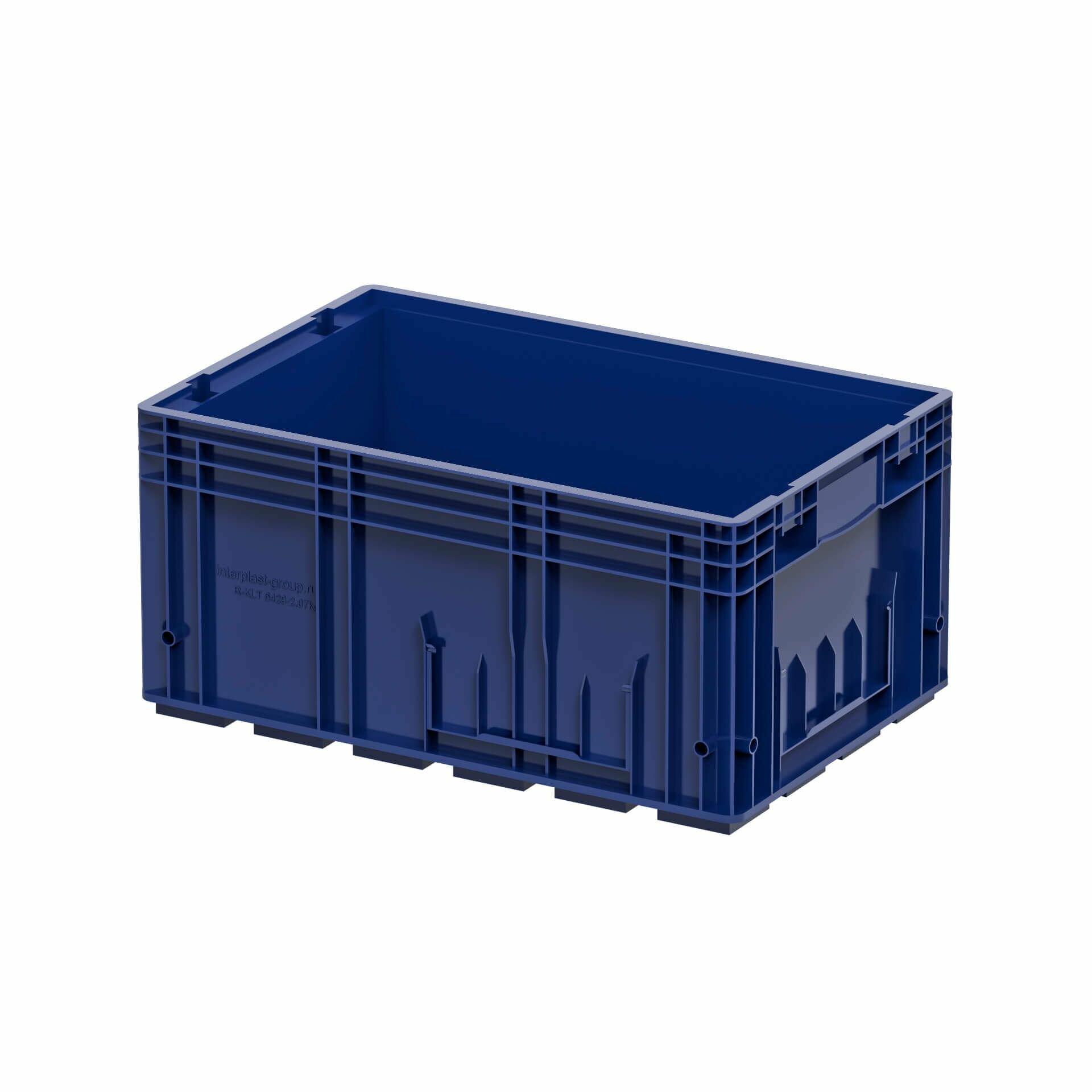 Ящик пластиковый, Контейнер R-KLT 6429, 594х396х280 мм, синий
