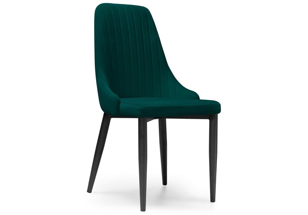 Стул на металлокаркасе Woodville Стул на металлокаркасе Kora green / black - комплект из 4 шт