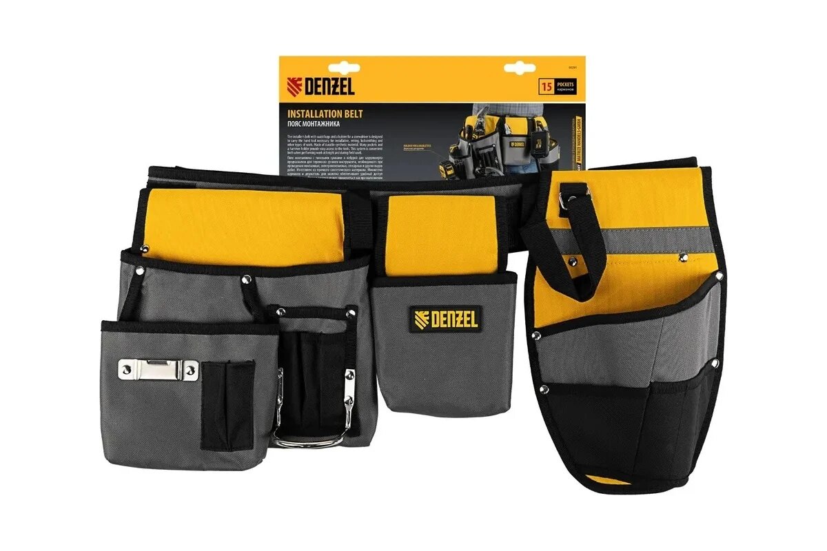 Denzel Пояс монтажникапоясная сумка-кобура для шуруповёрта 90291 для строительных работ
