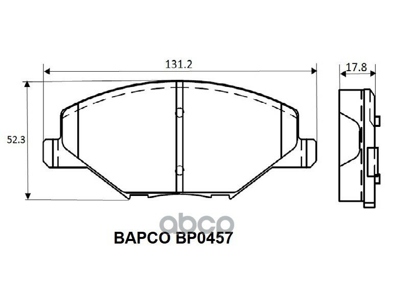 Колодки тормозные дисковые передние BAPCO арт. BP0457