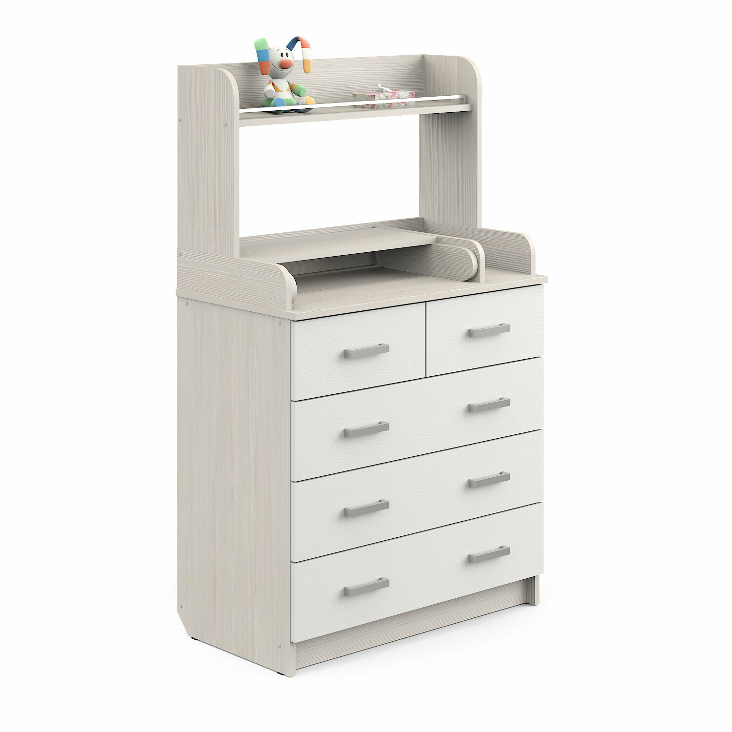 Комод пеленальный Атон Сириус-2 Полка 805 ЛДСП, бодега светлый белый