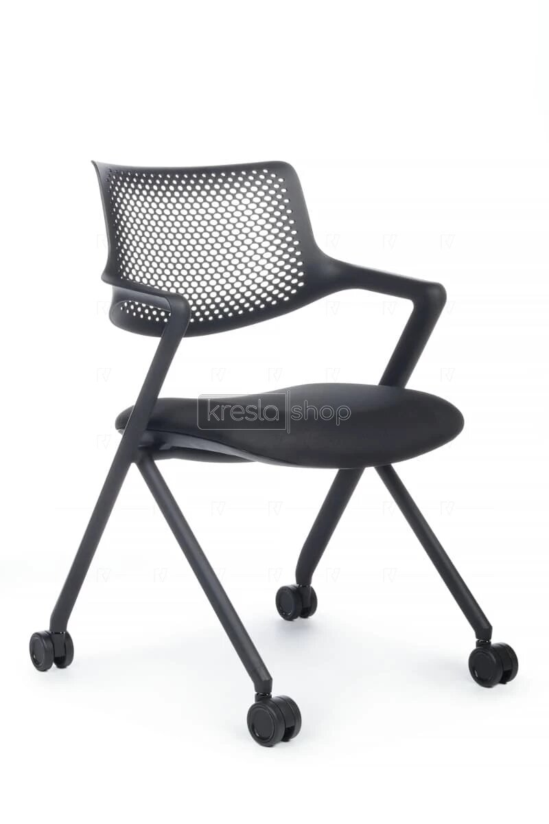 Конференц-кресло Riva Design Dream-F D2202-2 черное на колёсиках