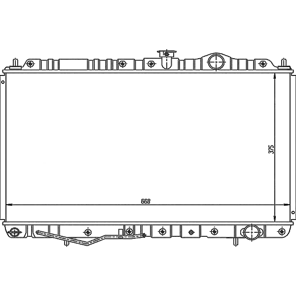 STELLOX 10-25954-SX (1025954_SX / MB845796 / MB845797) радиатор системы охлаждения акпп\ Mitsubishi (Мицубиси) galant