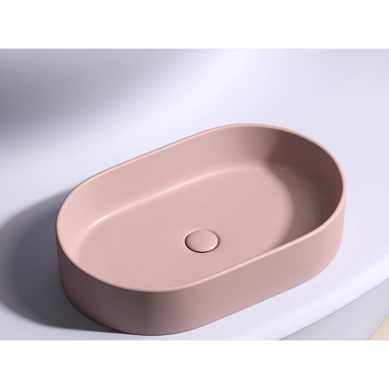 Раковина Ceramicanova (Керамиканова) Element накладная 122х608х385 мм CN6048MP Розовый Матовый