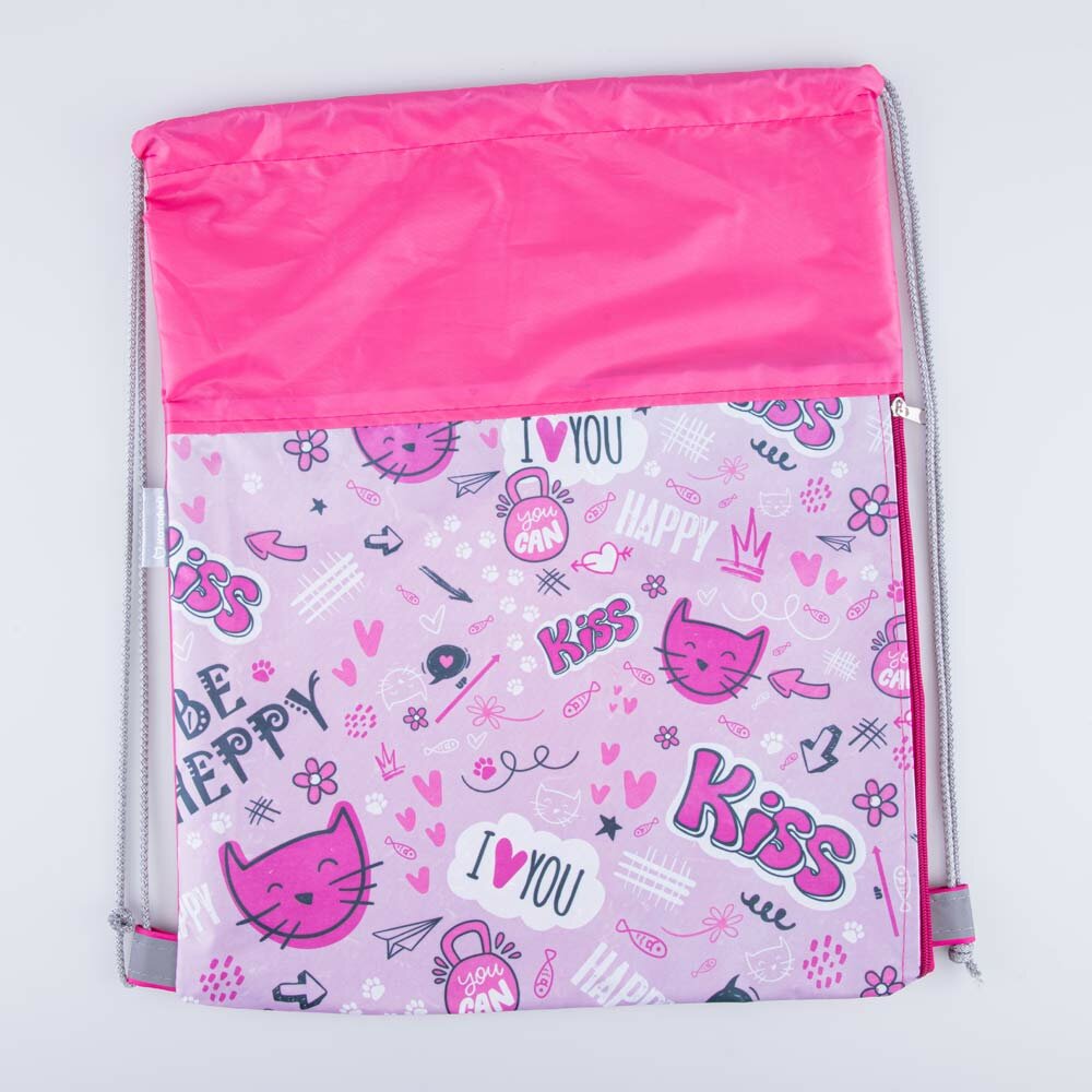 Мешок для сменной обуви розовый котофей 02808140-20 размер разм.40*50