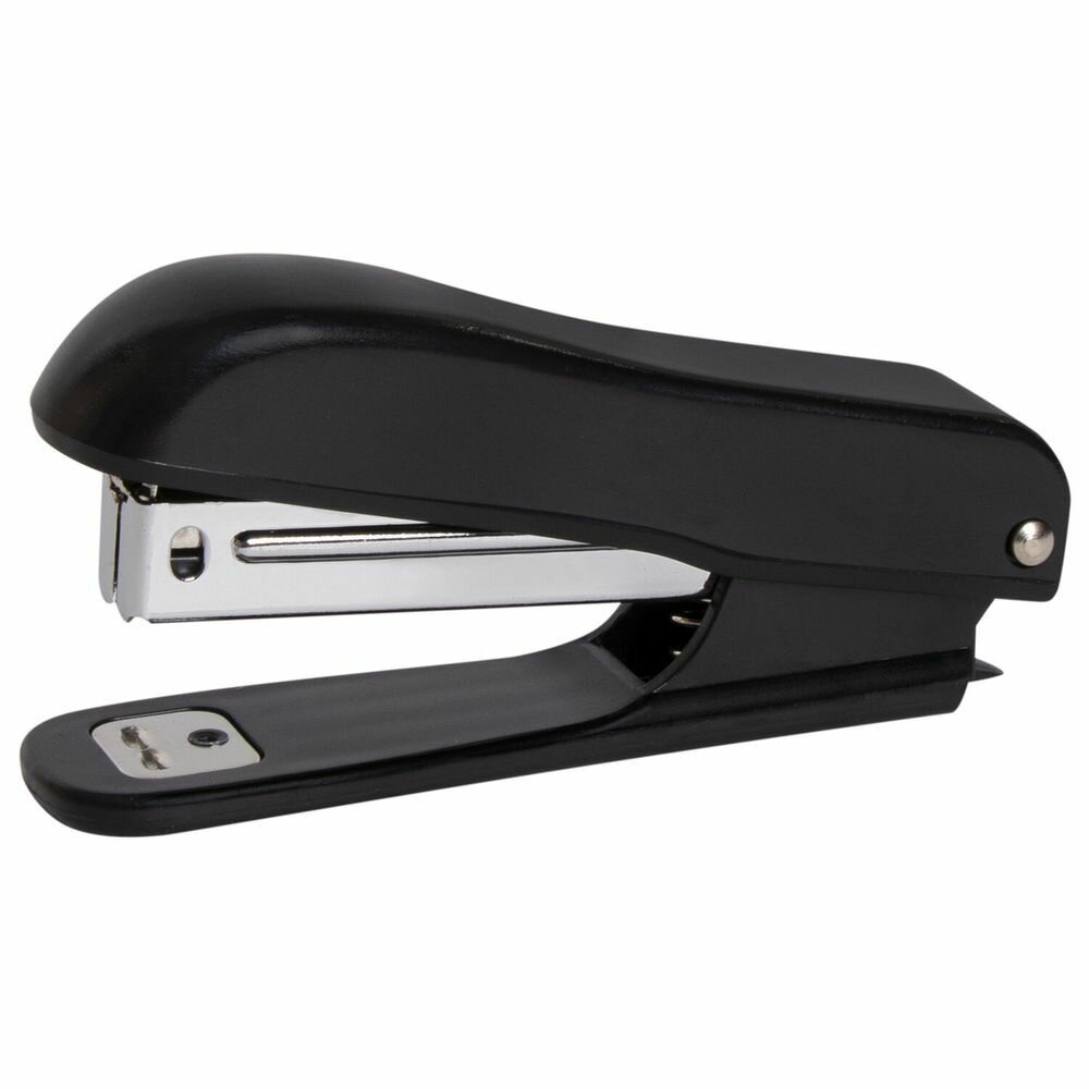 Степлер №10 STAFF "Profit", до 12 листов, с антистеплером, черный